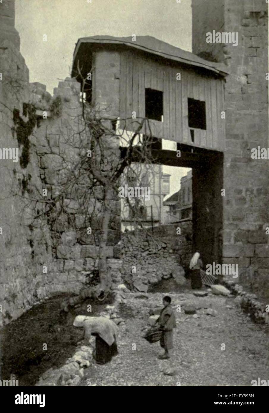 C.R. Ashbee, Jerusalem 1920-1922. Citadel Drawbridge before repair ...