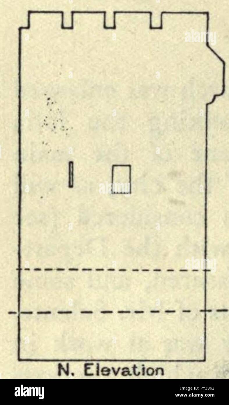 C.R. Ashbee, Jerusalem 1920-1922. The Hippicus Tower. North Elevation ...