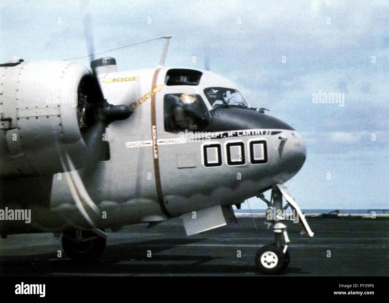 C-1A Trader on USS Constellation c1978 Stock Photo - Alamy