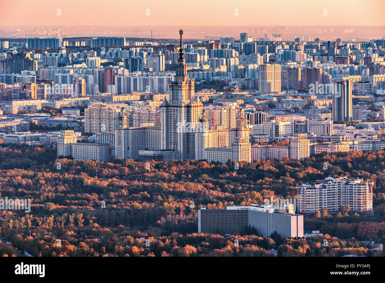 Aerial moscow state university hi-res stock photography and images - Alamy