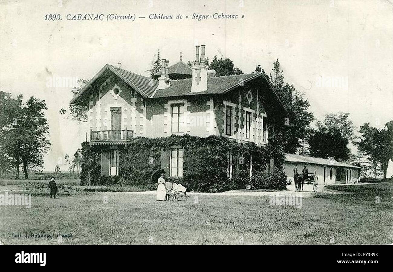 Cabanac-et-Villagrains - château Ségur 1 Stock Photo - Alamy