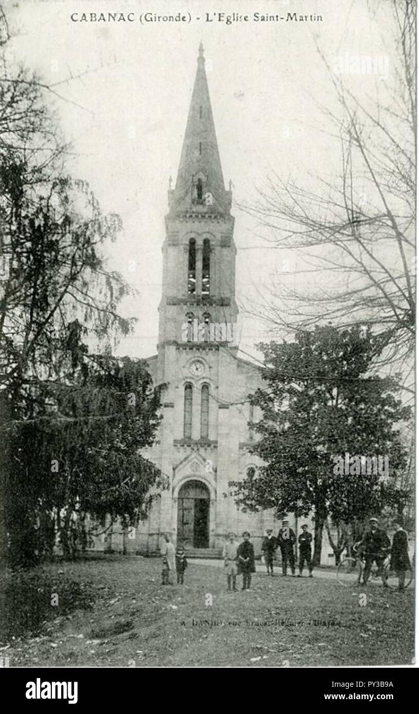 Cabanac-et-Villagrains - église Stock Photo - Alamy