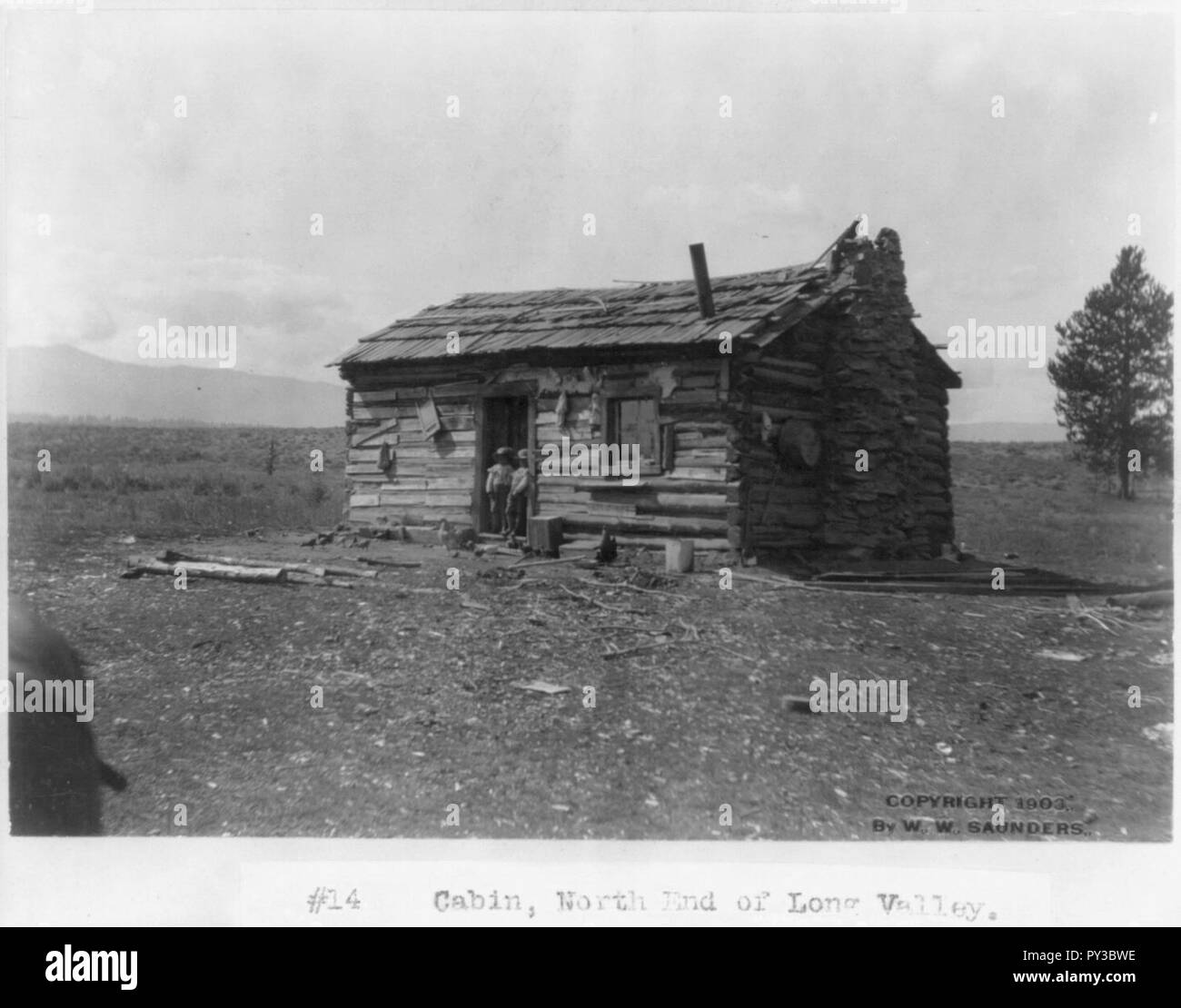 Cabin, north end of Long Valley Stock Photo - Alamy