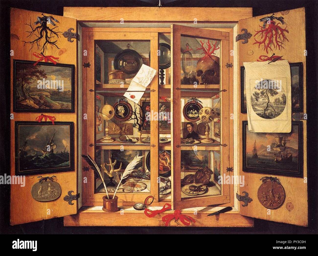 Cabinet of Curiosities 1690s Domenico Remps Stock Photo - Alamy