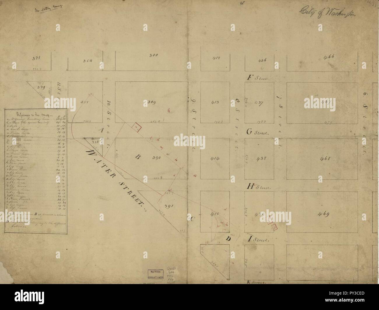 Cadastral map of part of S.W. Washington D.C. showing land tracts and ...