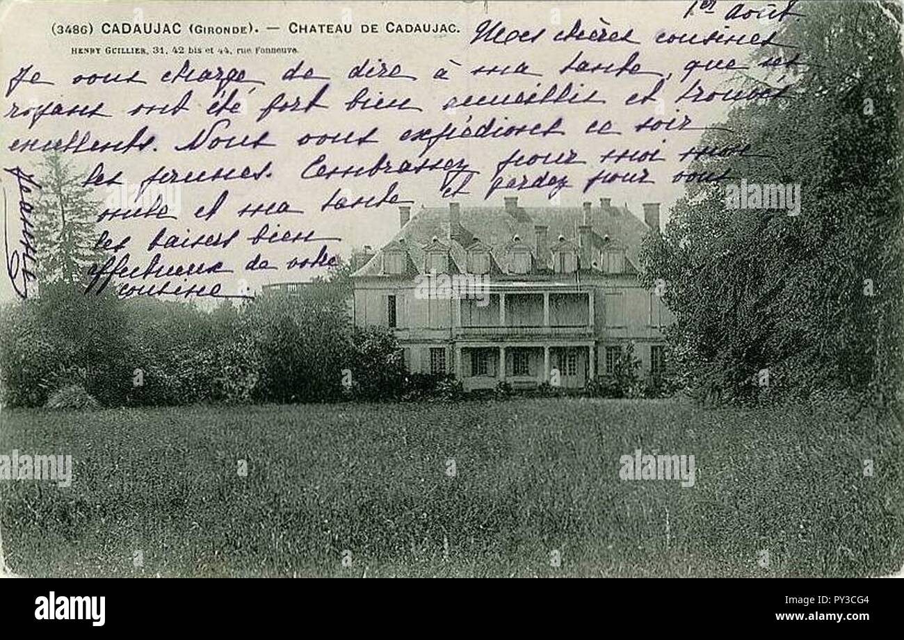 Cadaujac château de Cadaujac Stock Photo - Alamy