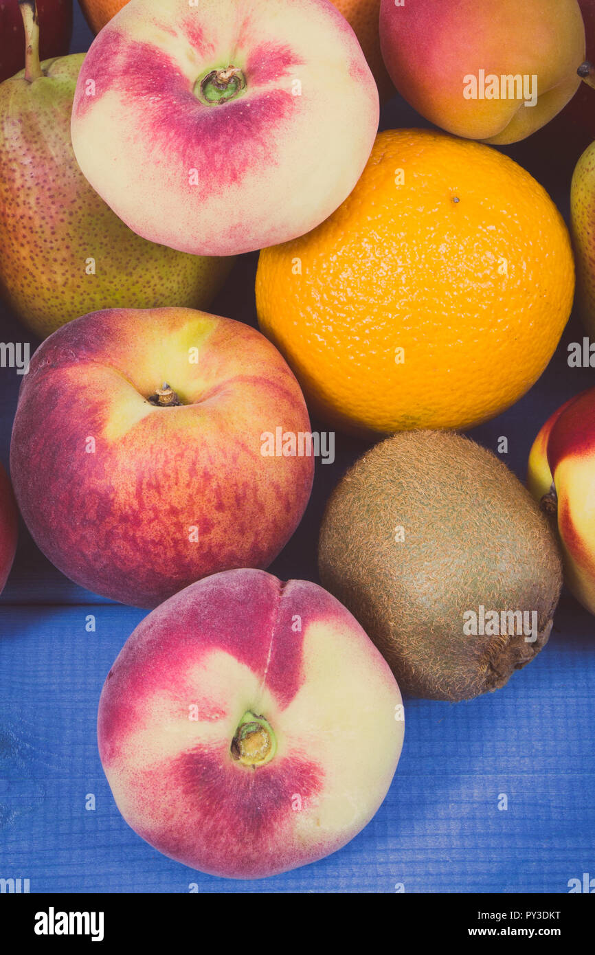 Fresh natural fruits containing nutritious vitamins and minerals for ...