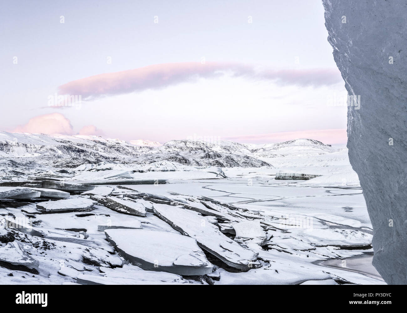 Flaajoekul Gletscher in Island Stock Photo - Alamy