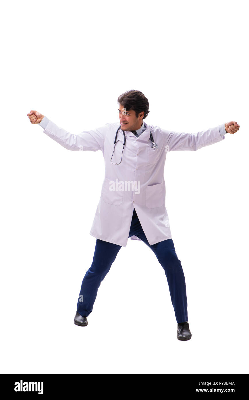Young handsome doctor under hi-res stock photography and images - Alamy