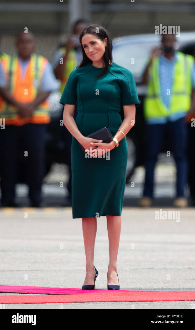 The Duchess of Sussex departs from Nadi Airport, in Nadi, Fiji, on day ...
