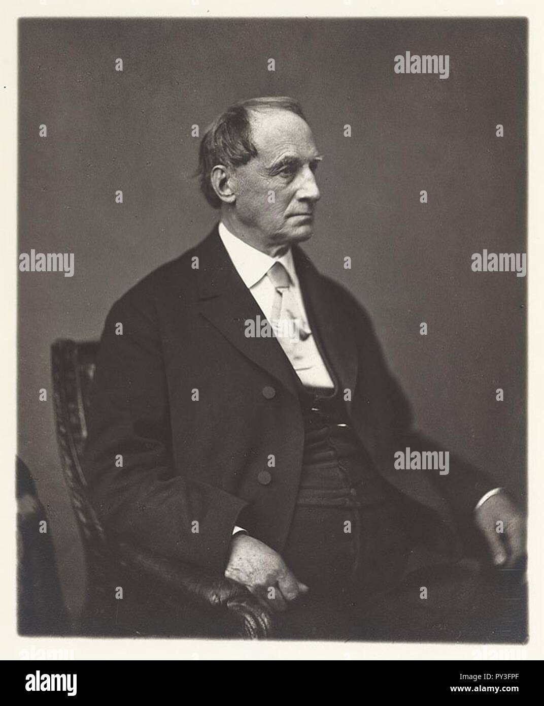 Caleb Cushing by Mathew B Brady Stock Photo - Alamy