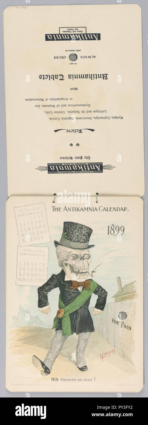 1899 calendar hi-res stock photography and images - Alamy