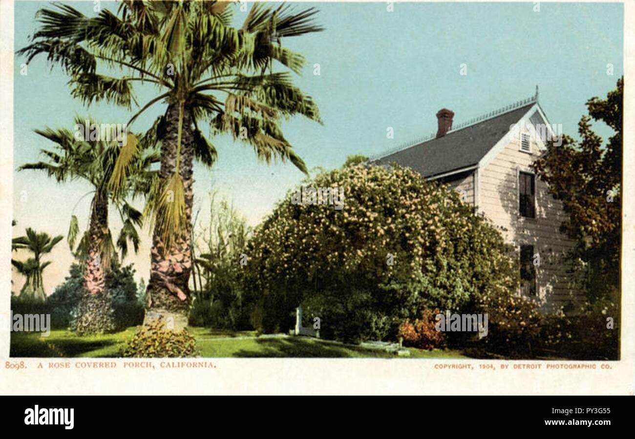 California - A Rose Covered Porch Stock Photo - Alamy