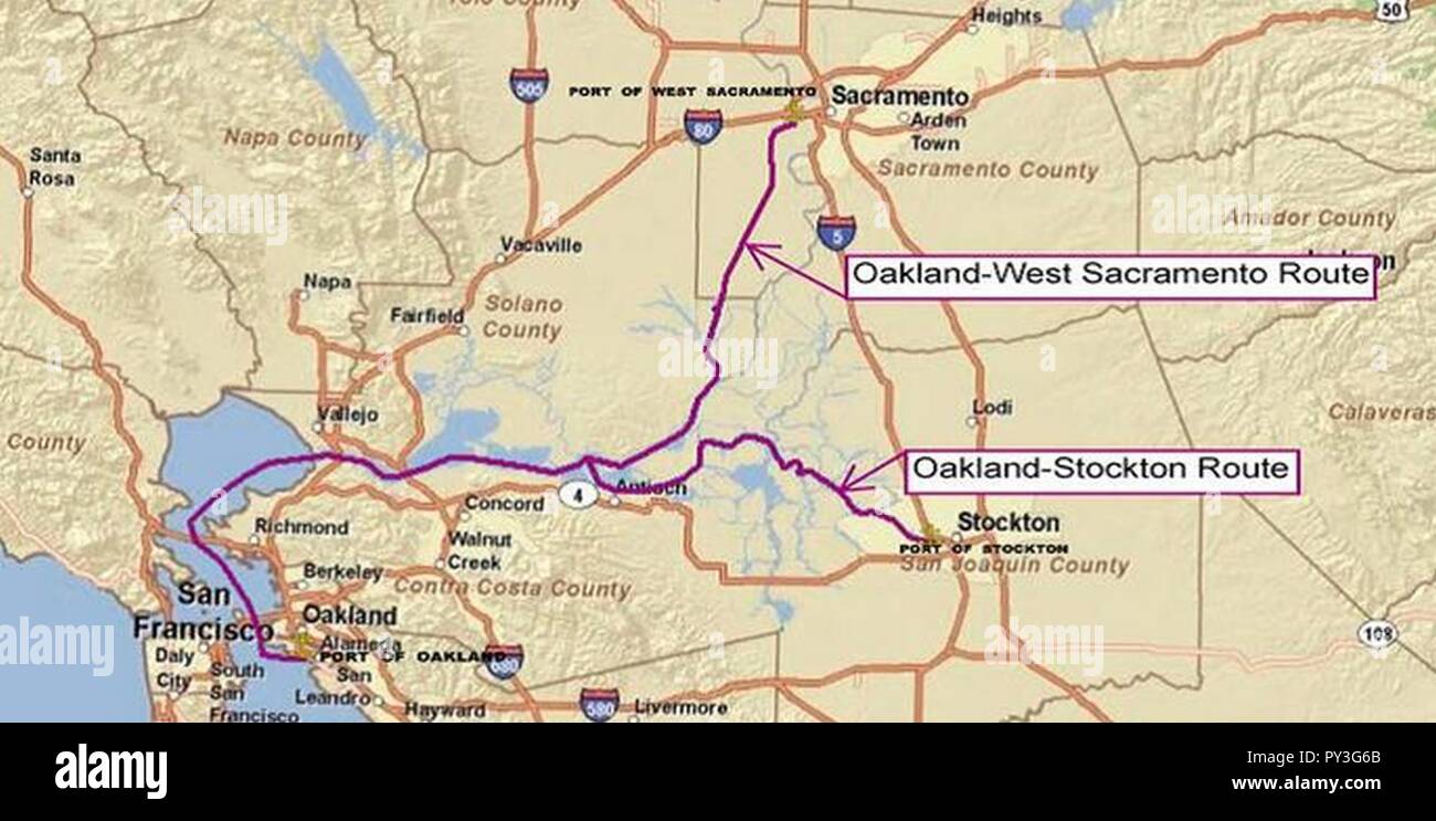 California Green Trade Corridor Stock Photo - Alamy