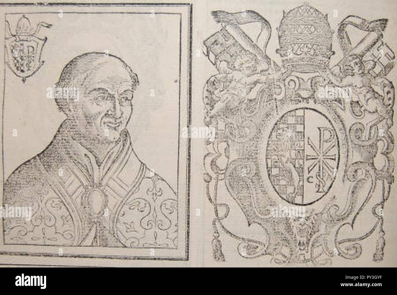 Callistus II. face coat Stock Photo - Alamy