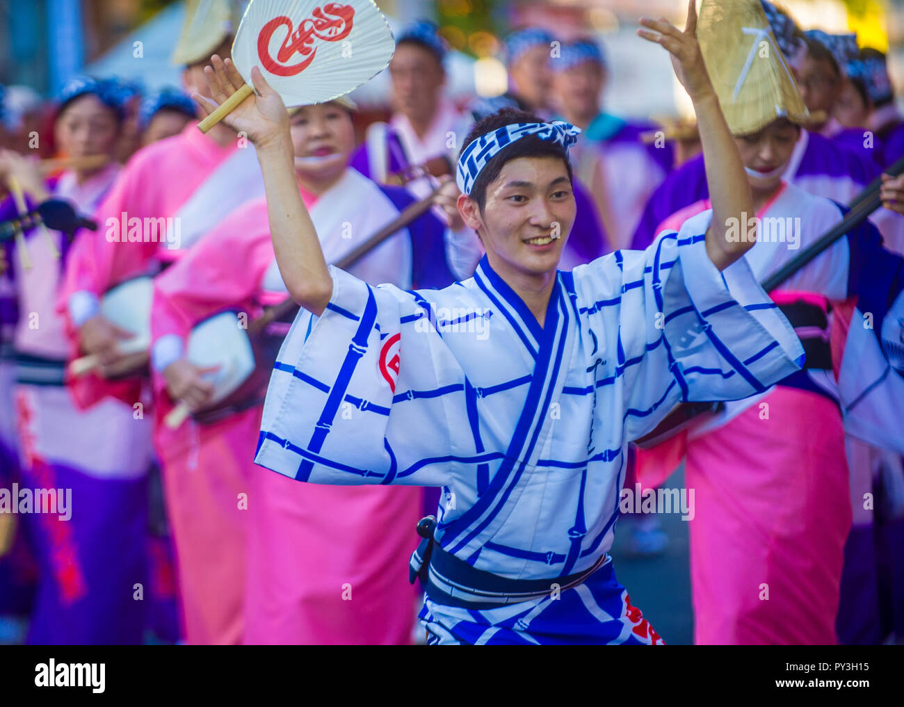 Participants in the Awa Odori festival in Tokyo, Japan Stock Photo - Alamy
