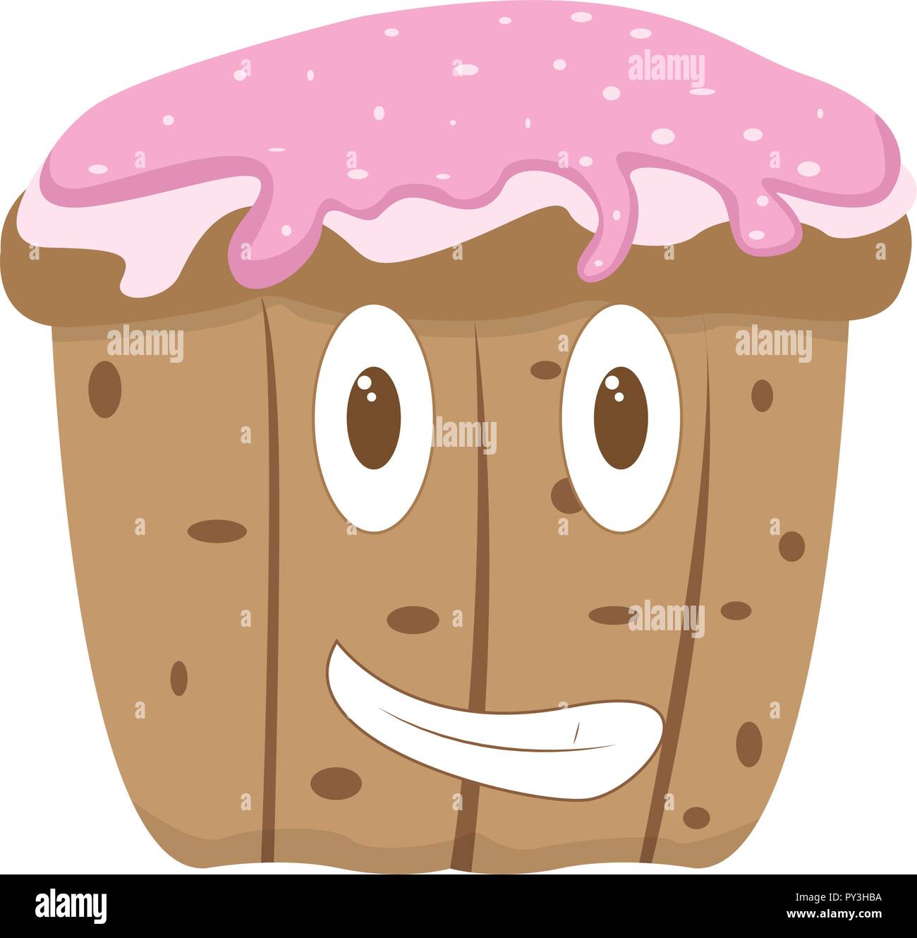 Isolated happy cupcake cartoon character Stock Vector Image & Art - Alamy