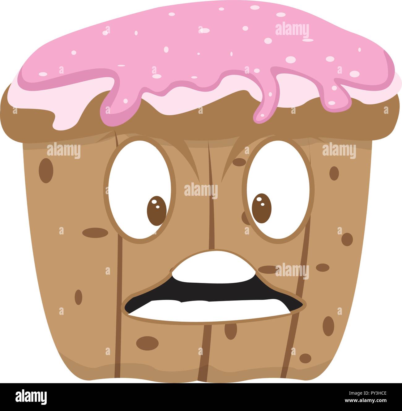 Isolated angry cupcake cartoon character Stock Vector Image & Art - Alamy