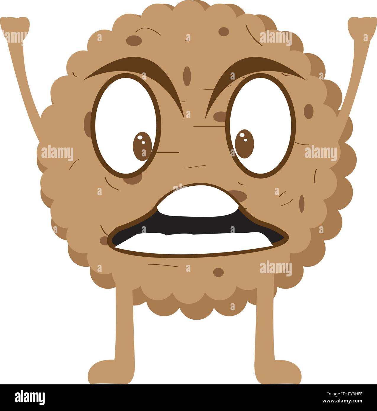 Isolated angry cookie cartoon character Stock Vector Image & Art - Alamy