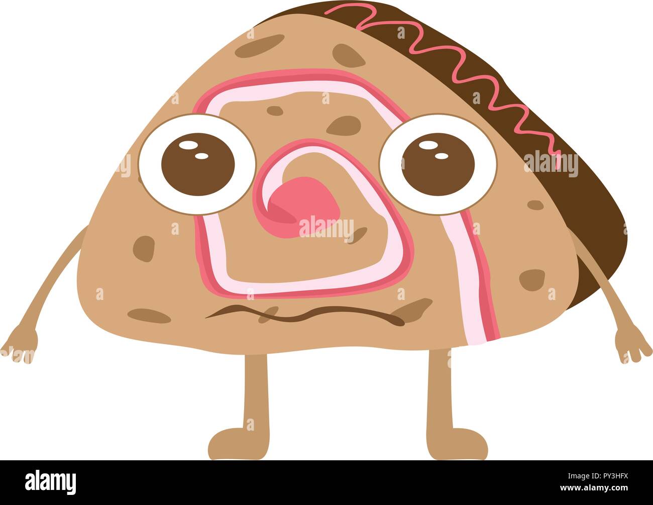 Isolated sad dessert cartoon character Stock Vector Image & Art - Alamy