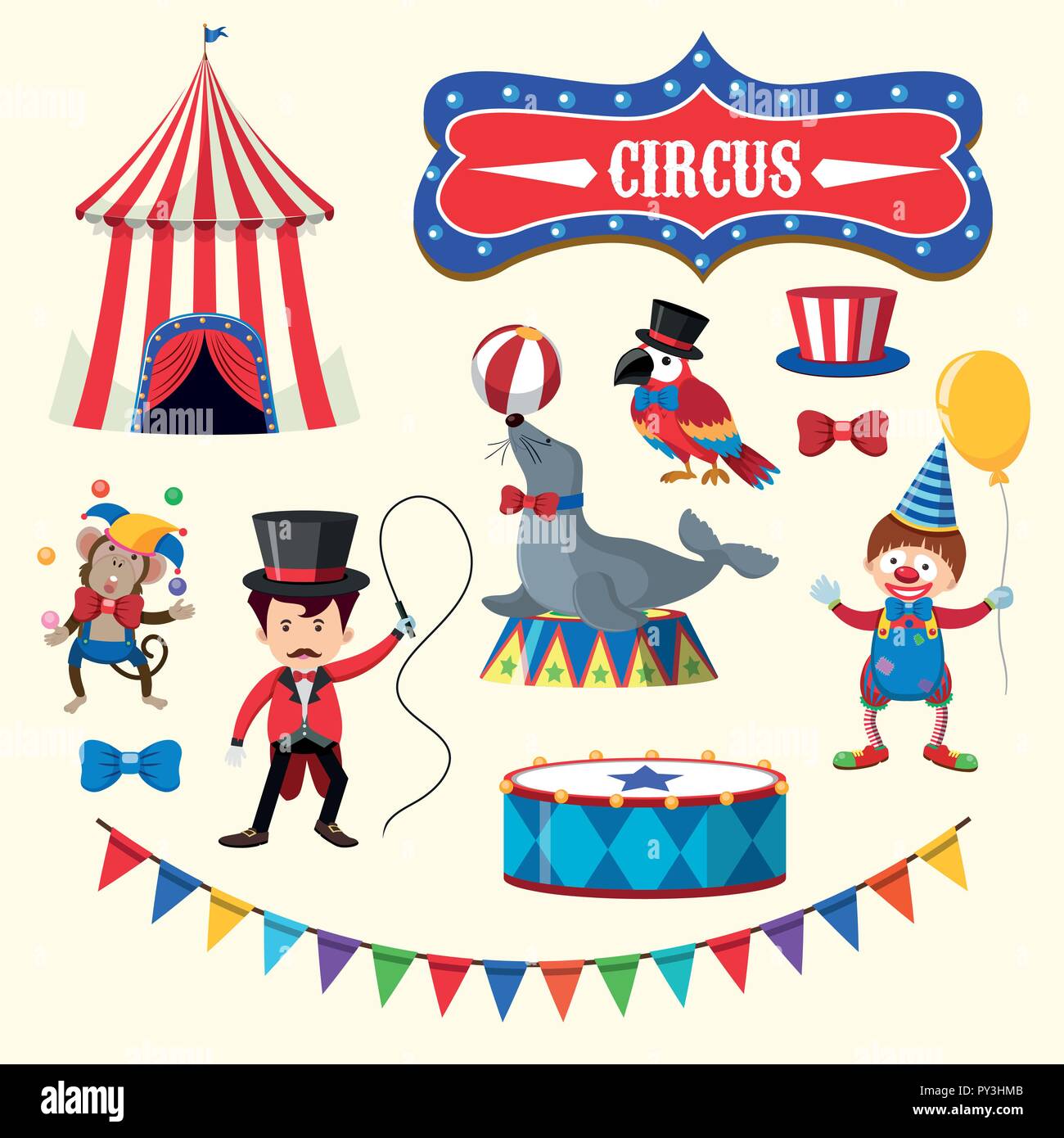 Circus Performers Cartoon