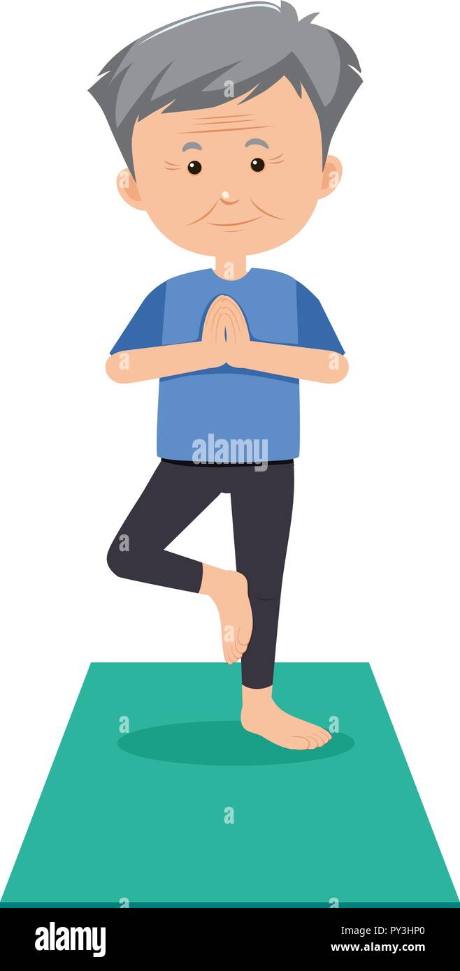 Man yoga home Stock Vector Images - Alamy