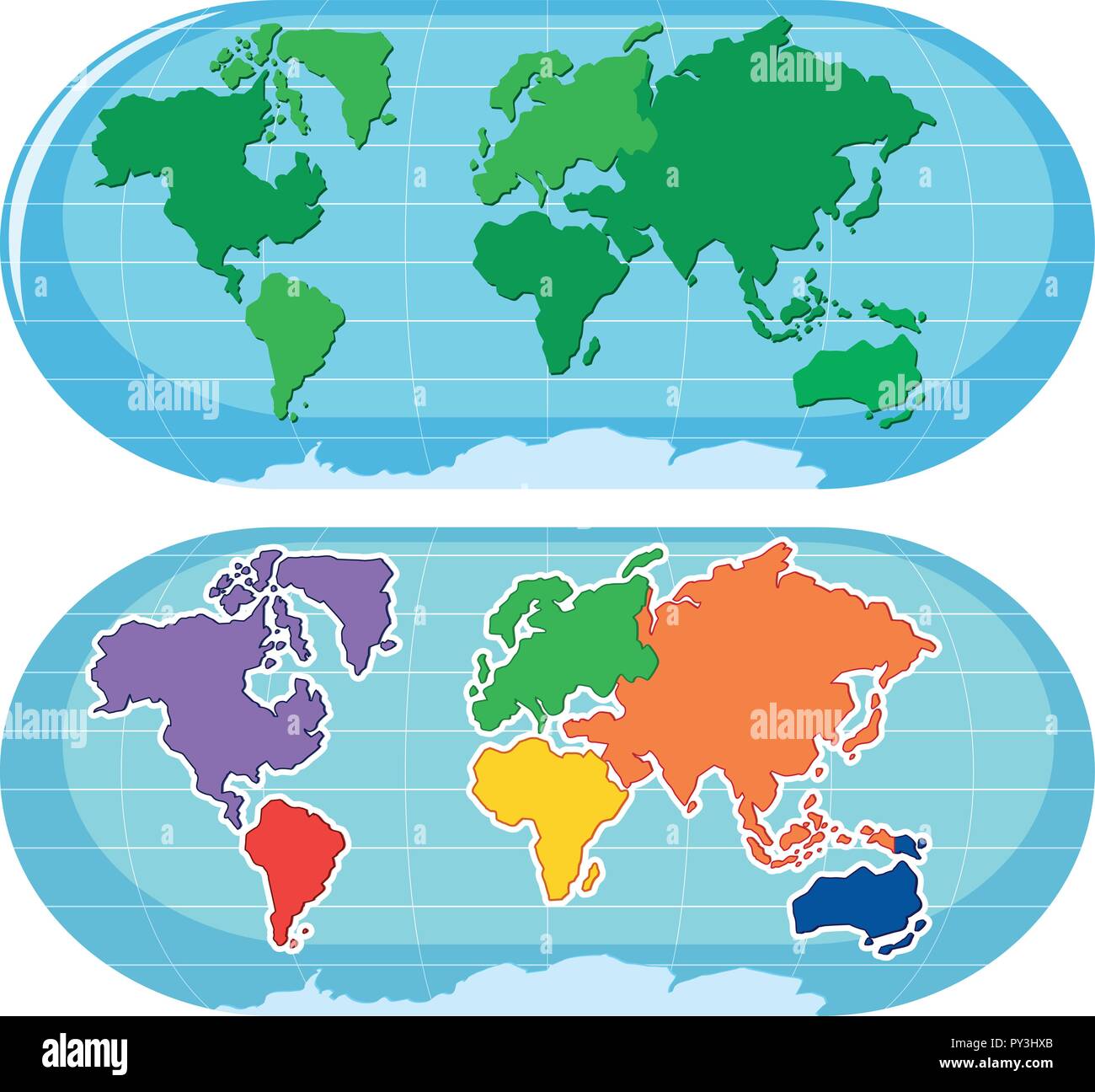 Set of world maps illustration Stock Vector Image & Art - Alamy