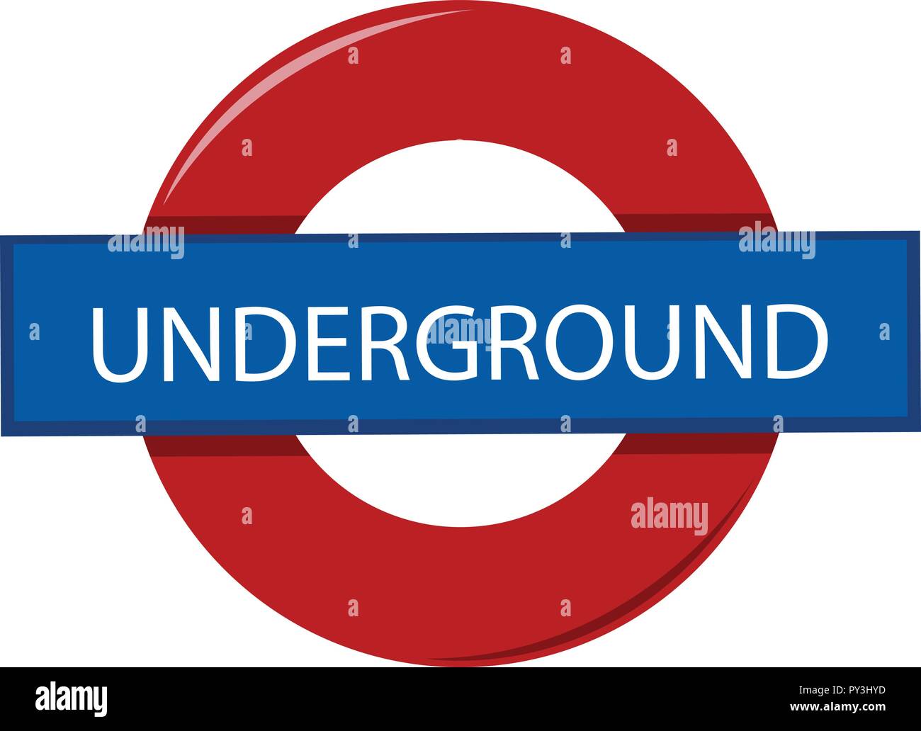 England Underground Sign on White Background illustration Stock Vector ...