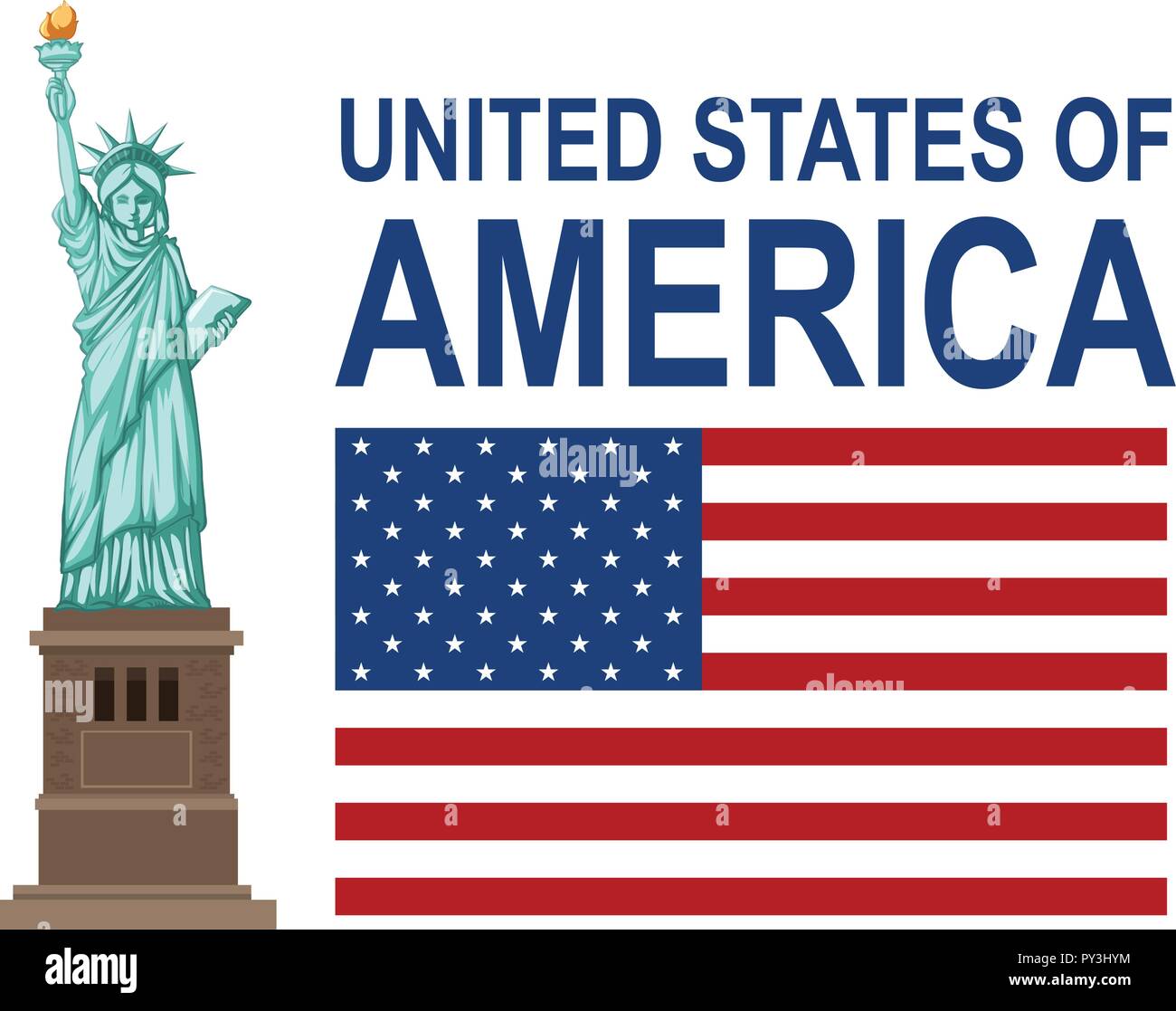 A Set of United States of America illustration Stock Vector Image & Art ...
