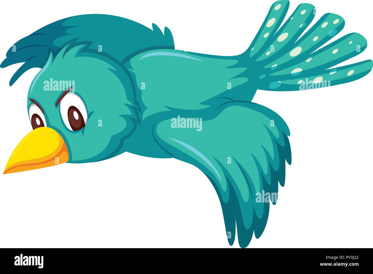 Cute Bird Flying Clipart