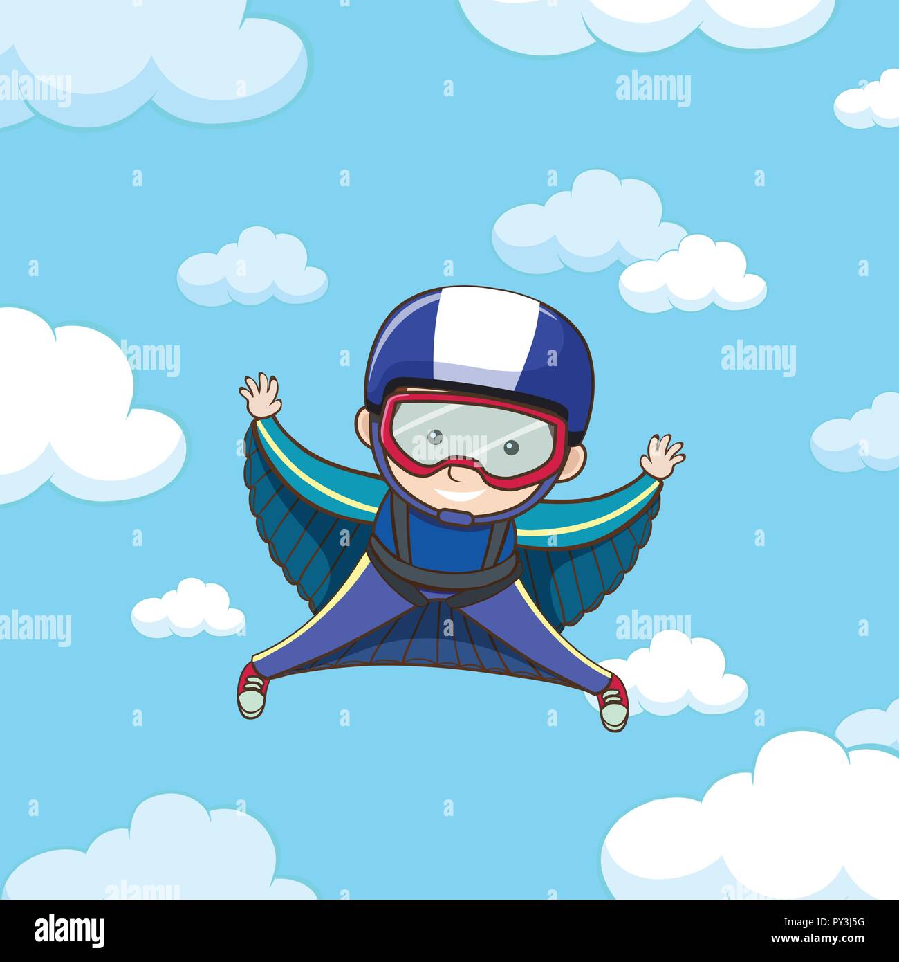 Base jumping flying Stock Vector Images - Alamy