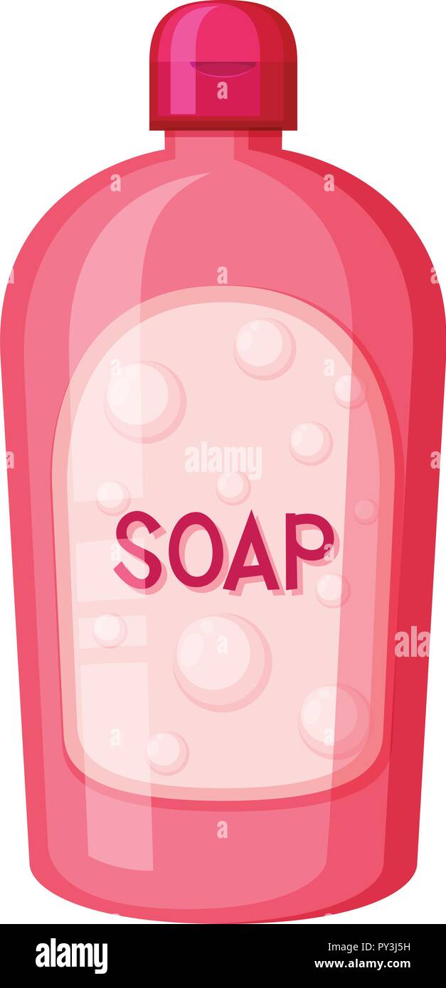 A Pink Container Soap on White Background illustration Stock Vector ...
