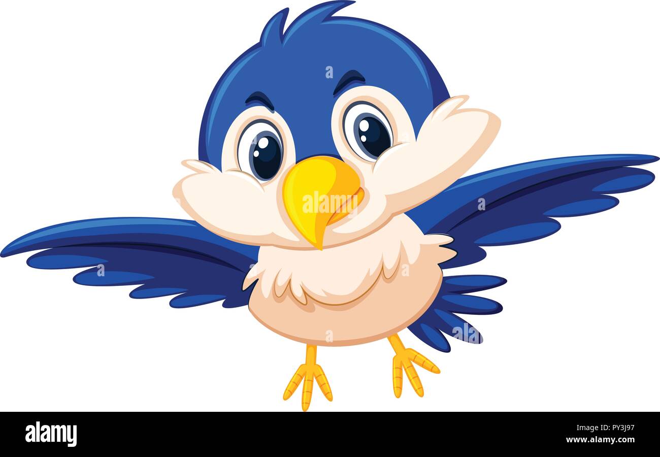 A happy bird on white background illustration Stock Vector Image & Art ...