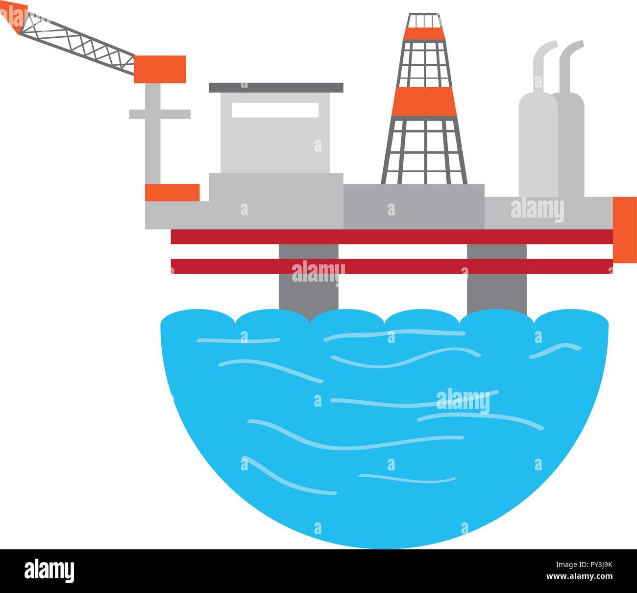 Oil drilling machine platform Stock Vector Image & Art - Alamy