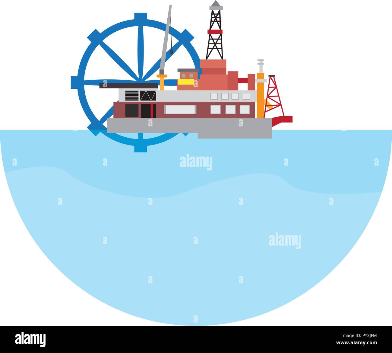 Ocean wave energy generator Stock Vector Images - Alamy