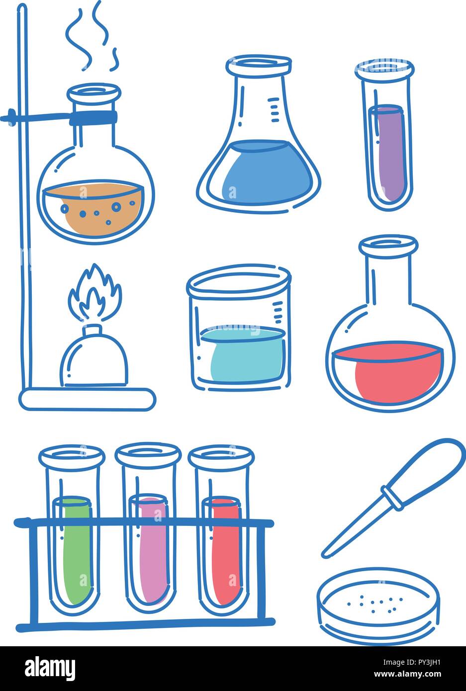 Doodles of science objects illustration Stock Vector Image & Art - Alamy