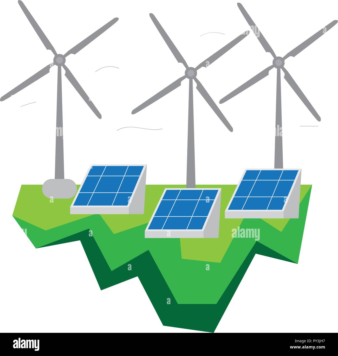 Wind turbin Stock Vector Images - Alamy