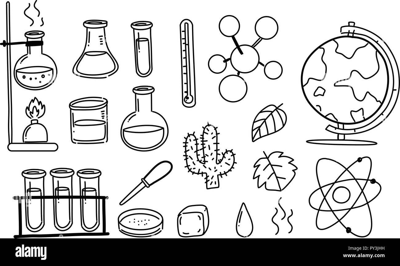 Science experiment cartoon Black and White Stock Photos & Images - Alamy