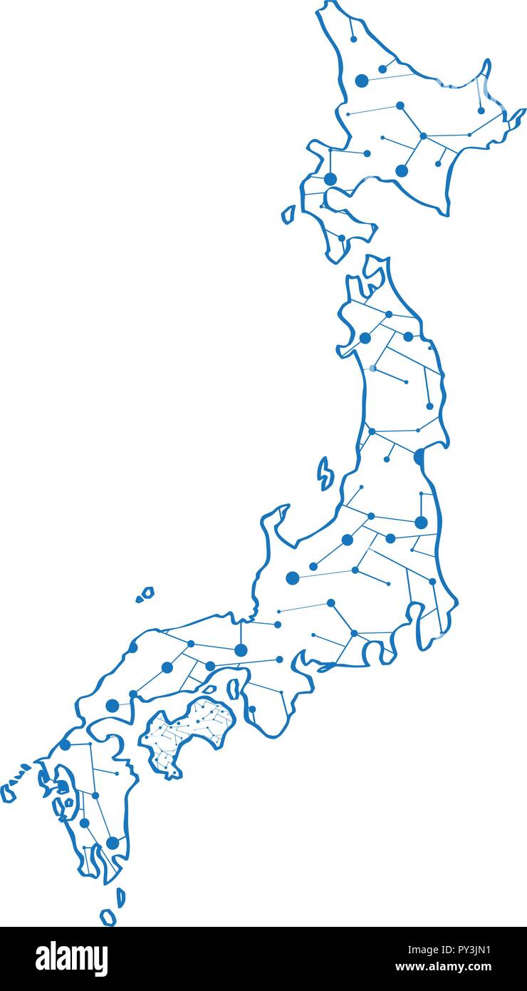Isolated map of Japan Stock Vector Image & Art - Alamy