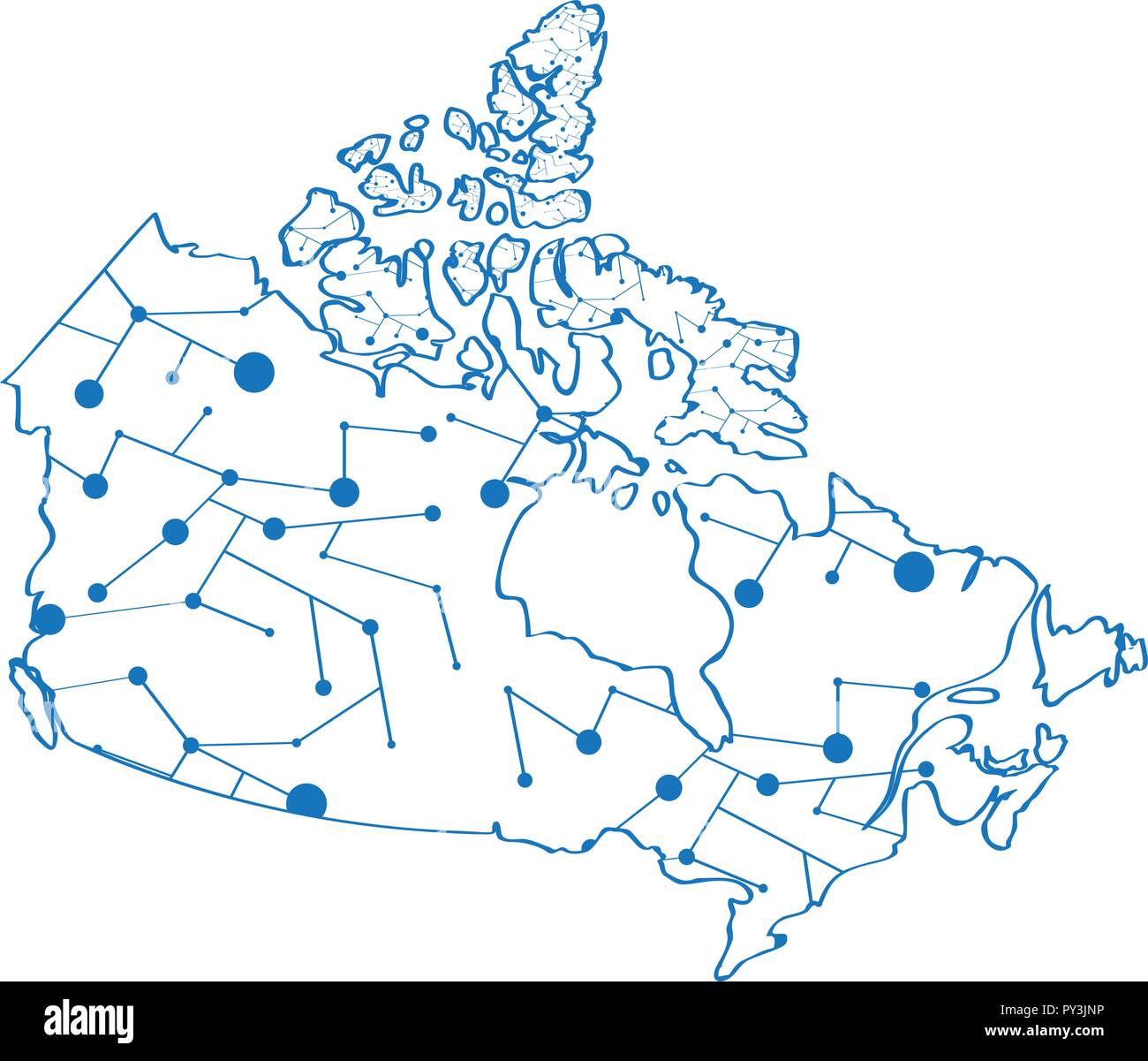 Isolated map of Canada Stock Vector Image & Art - Alamy