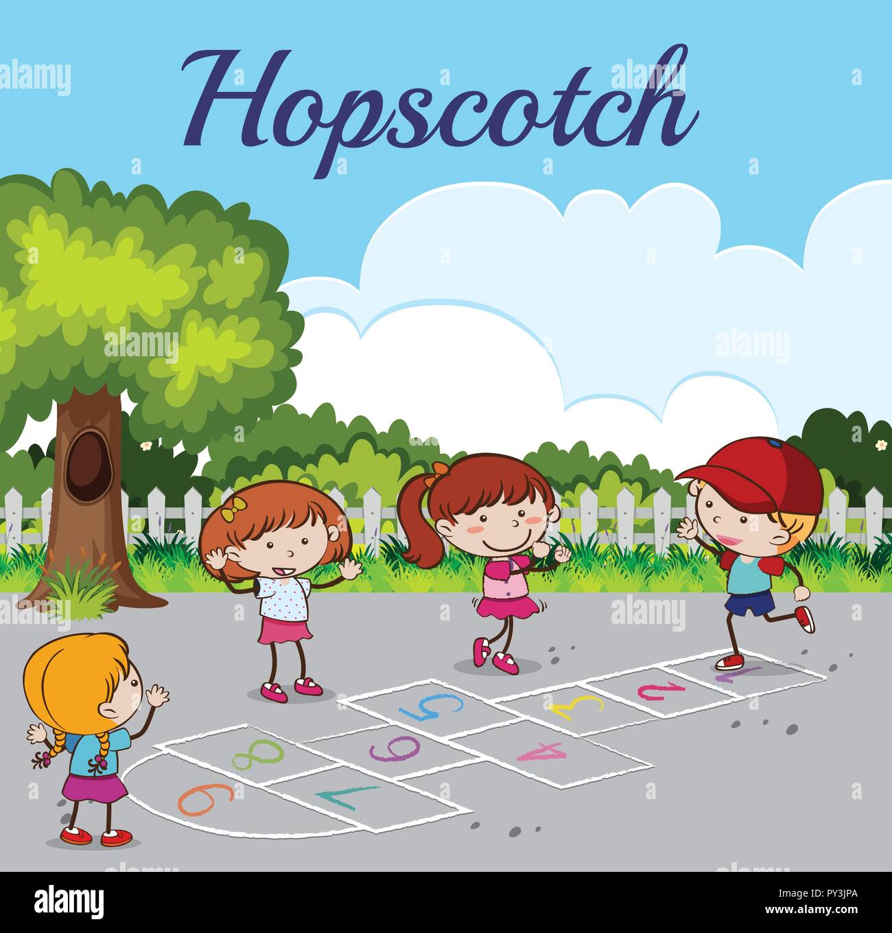 Hopscotch Stock Vector Images - Alamy
