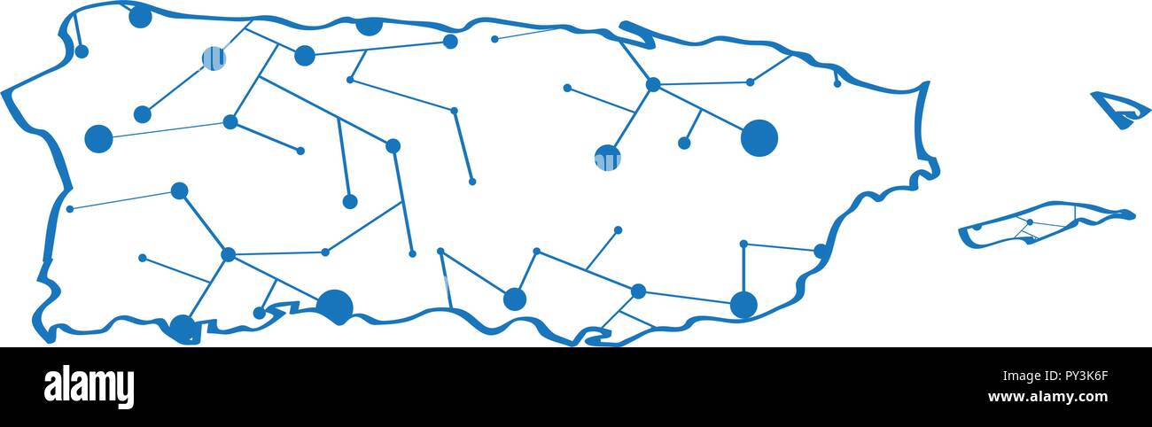 Puerto rico vector map hi-res stock photography and images - Alamy