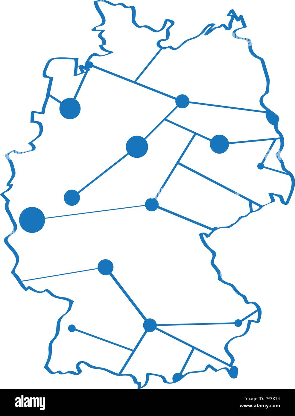 Isolated map of Germany Stock Vector Image & Art - Alamy