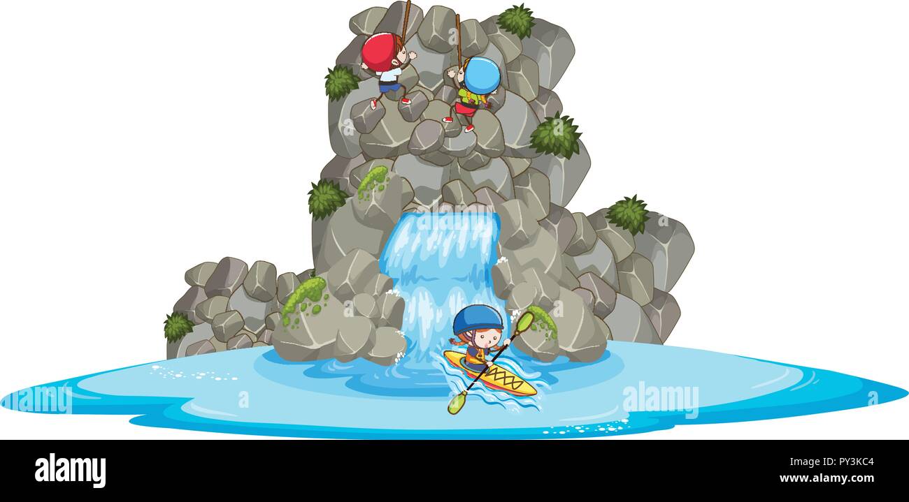 A Group of Kids with Outdoor Activities illustration Stock Vector Image ...