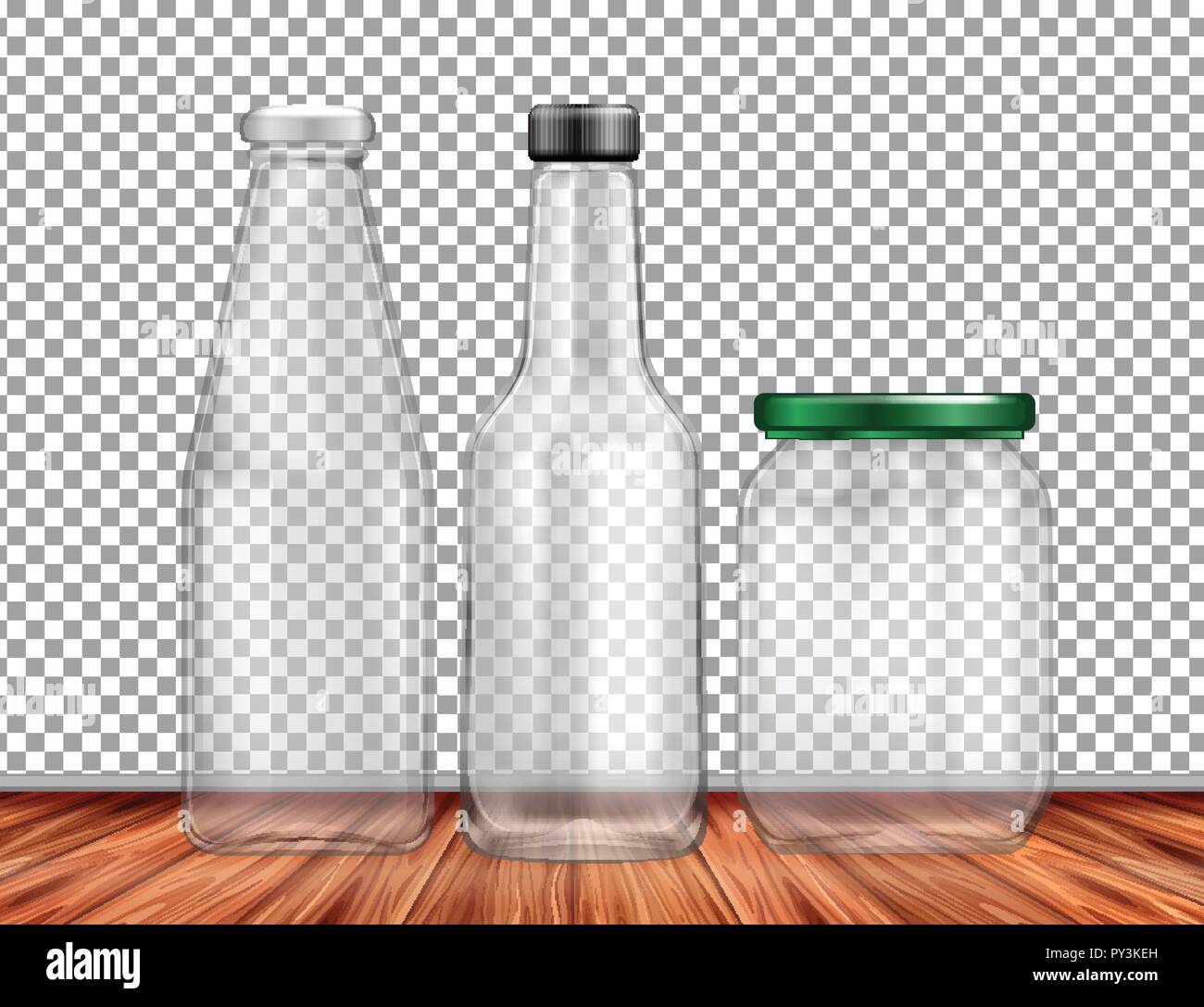 Empty Bottle on Transparent Background illustration Stock Vector Image ...