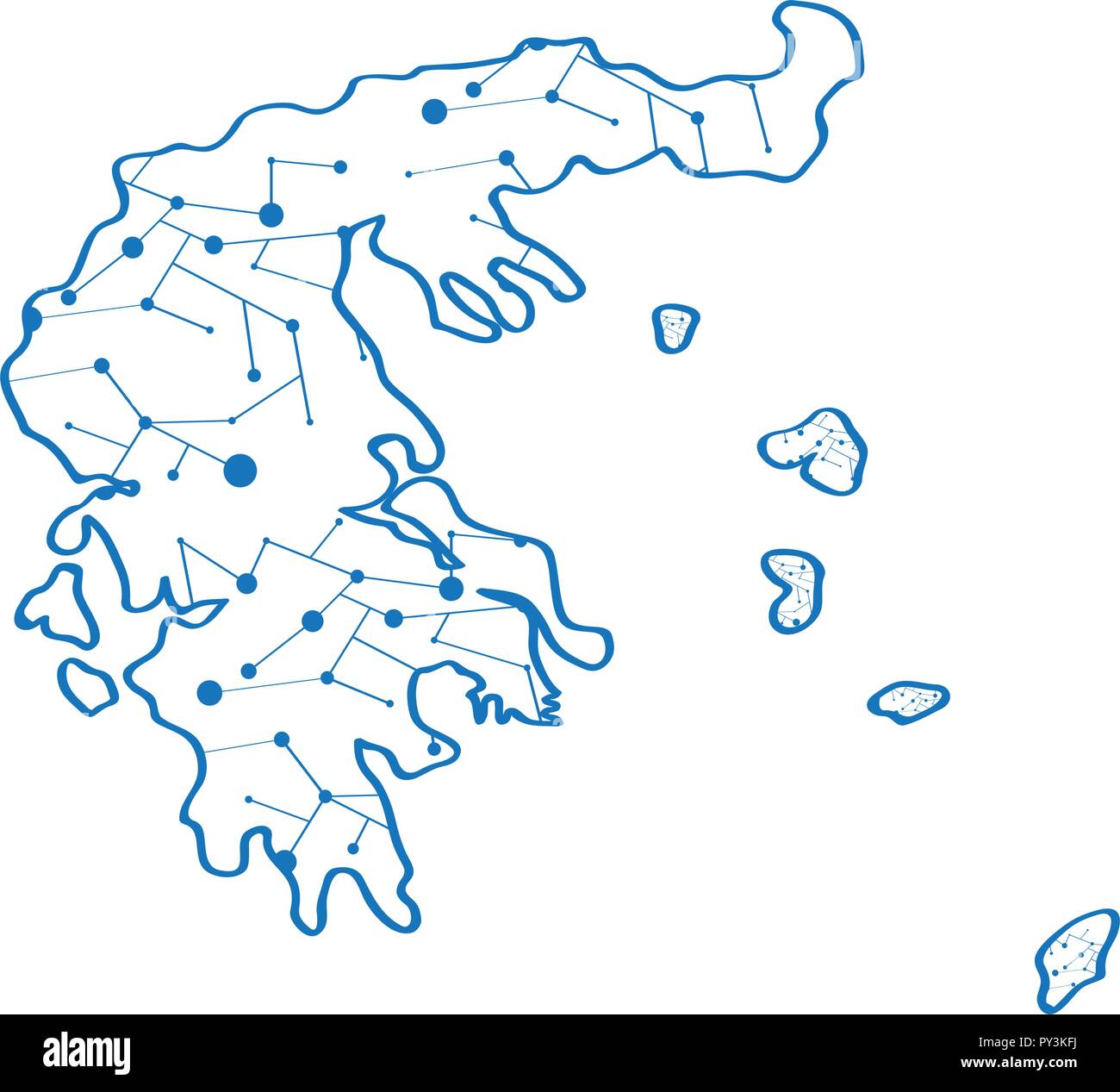 Isolated map of Greece Stock Vector Image & Art - Alamy