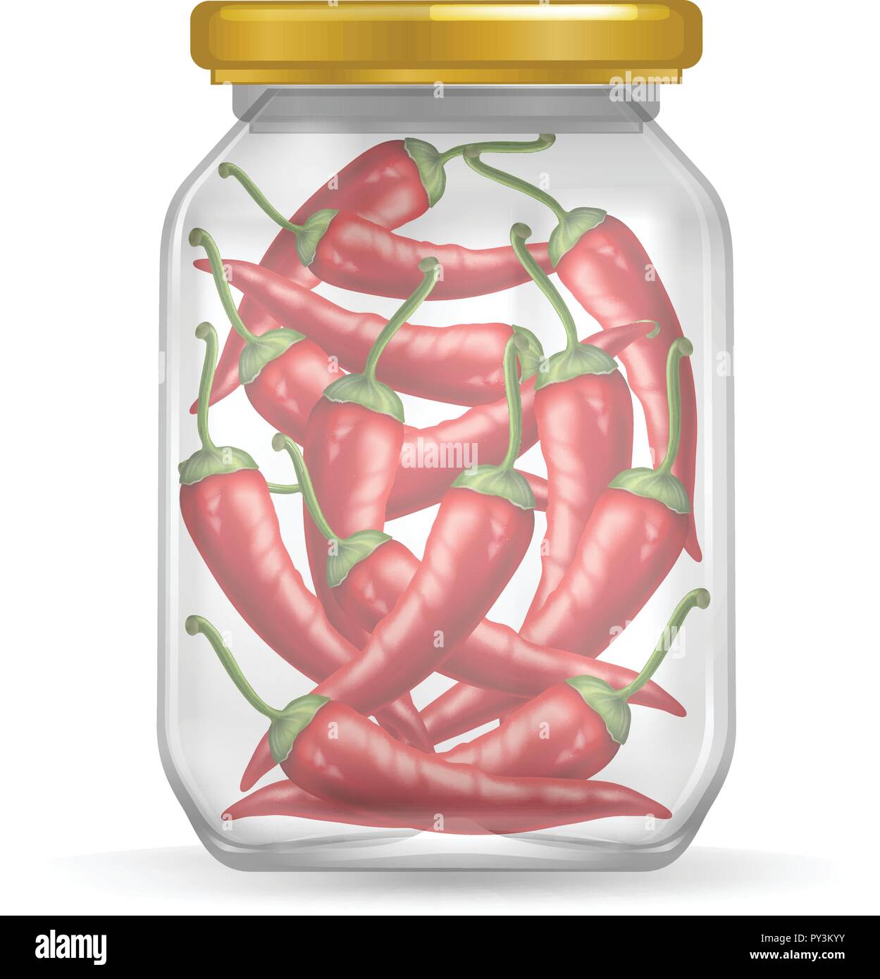 Red Chilli Pickle on the Jar illustration Stock Vector Image & Art - Alamy
