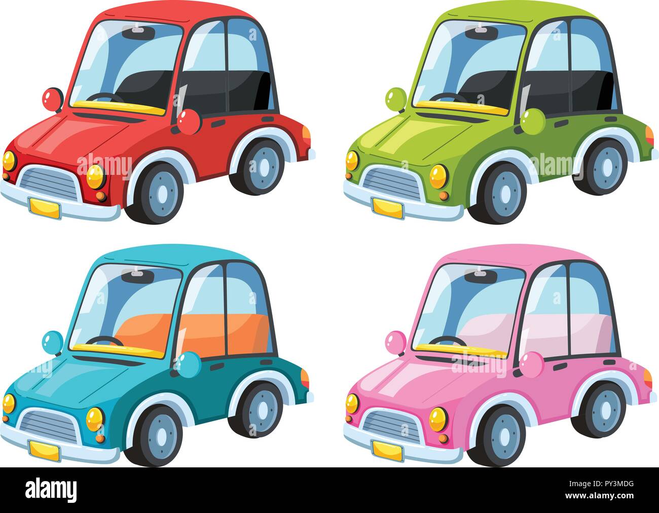 A Set of Colourful Car illustration Stock Vector Image & Art - Alamy
