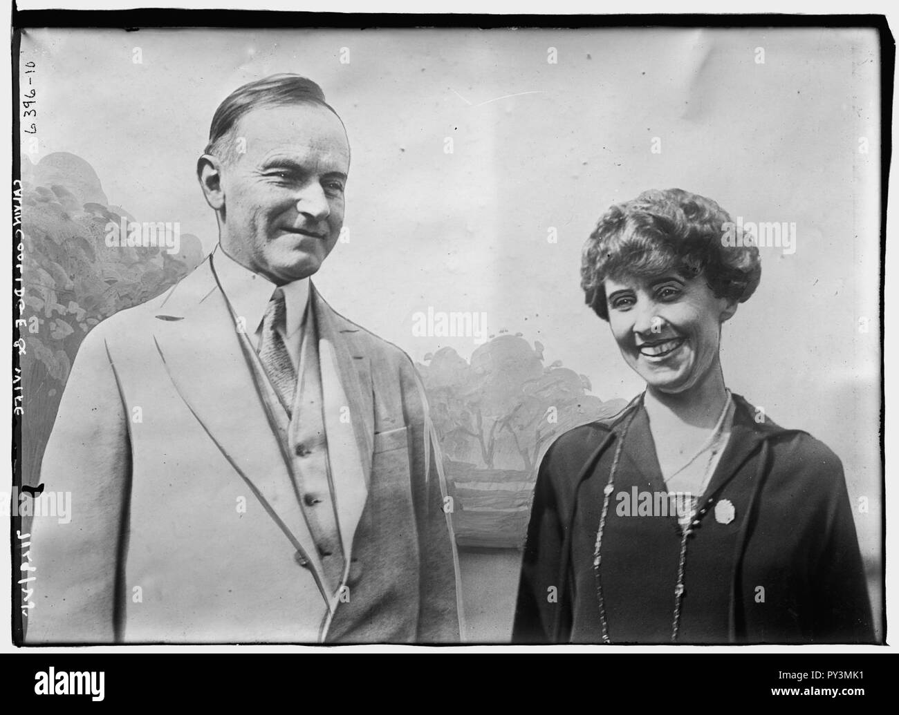 Calv. Coolidge & wife Stock Photo - Alamy