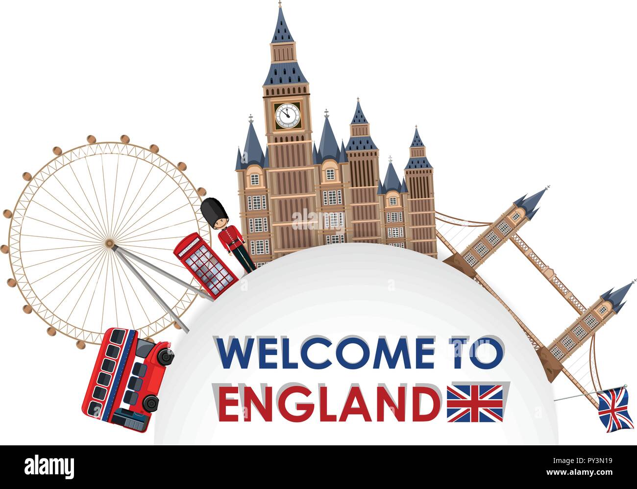 An London Tourist Attraction Template illustration Stock Vector Image ...